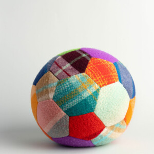 Patchwork Wool Ball with Rattle | Large - Fremantle Arts Centre eCommerce